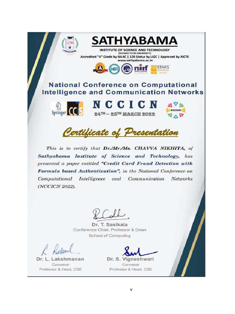 Sat - 52.Pdf - Credit Card Fraud Detection With Formula Based ... Sat - 52.Pdf - Credit Card Fraud Detection With Formula Based ...