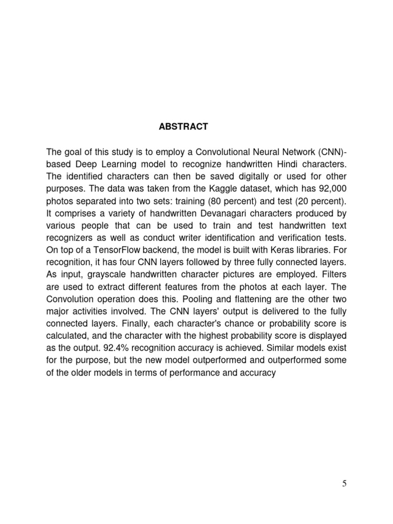 Sat 23 Pdf Handwritten Hindi Character Recognition Using Cnn Pdf Optical Character