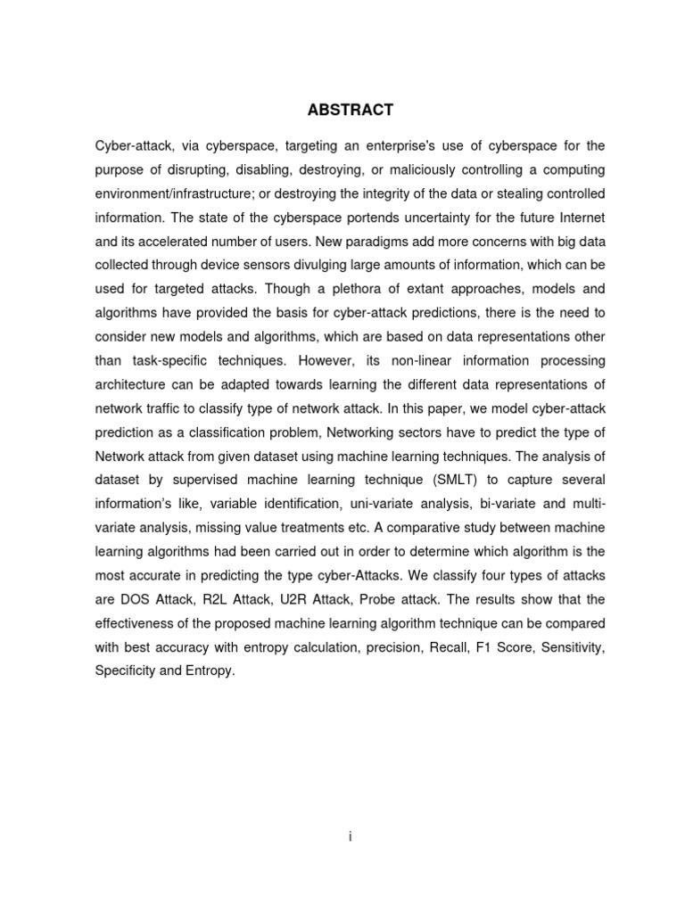 Sat 100pdf Prediction Of Cyber Attacks Using Data Science 1383