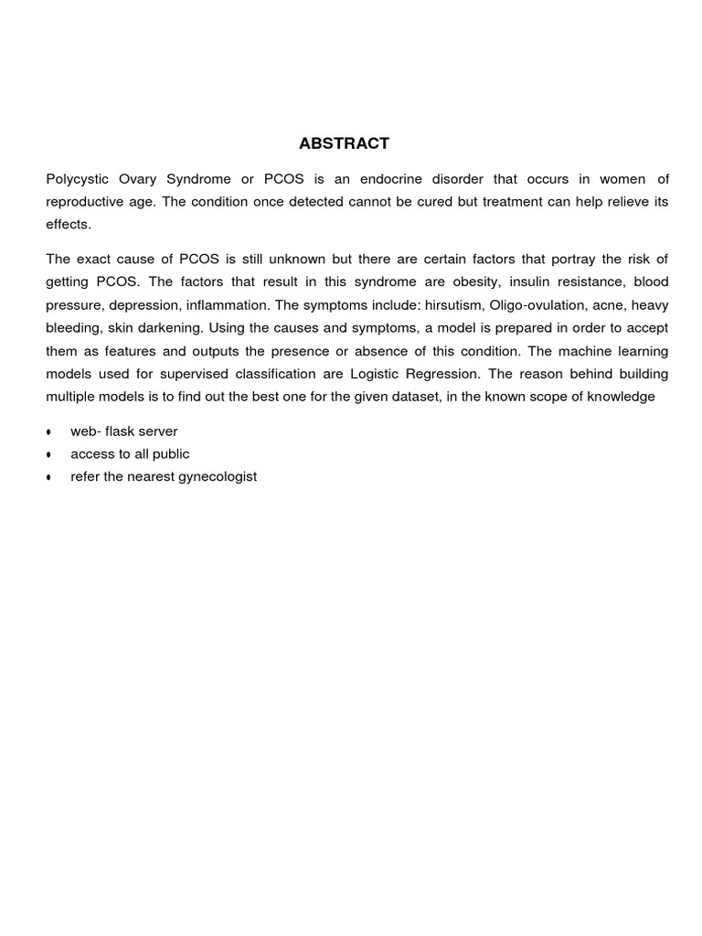 Yuni - The Pcos Detector | PDF | Polycystic Ovary Syndrome | Machine ...