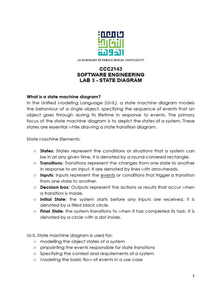 CCC2143 Lab 3 | PDF | Unified Modeling Language | Computing