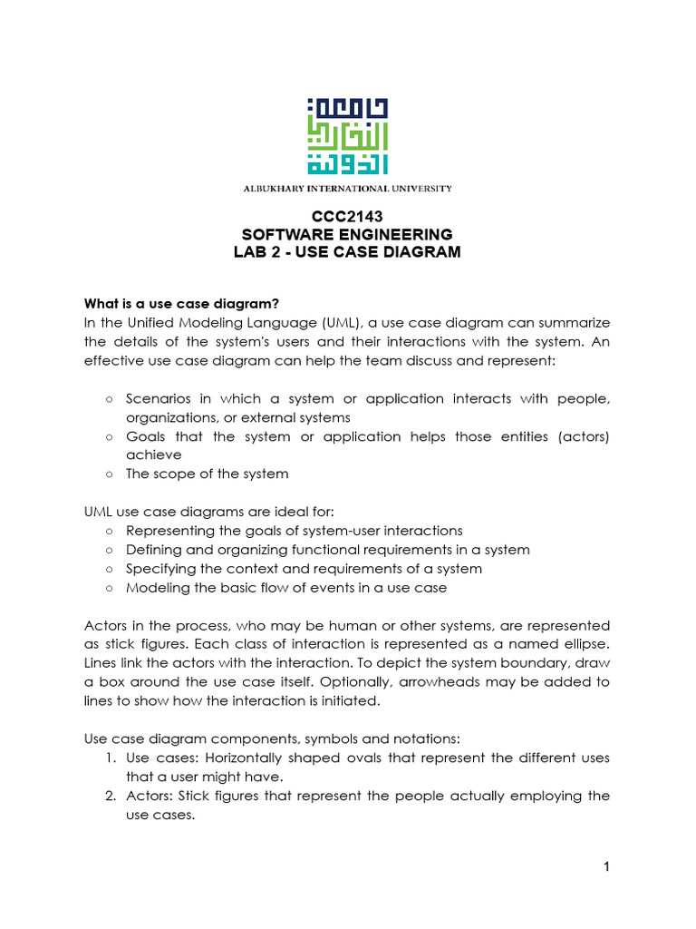 CCC2143 Lab 2 | PDF | Use Case | System