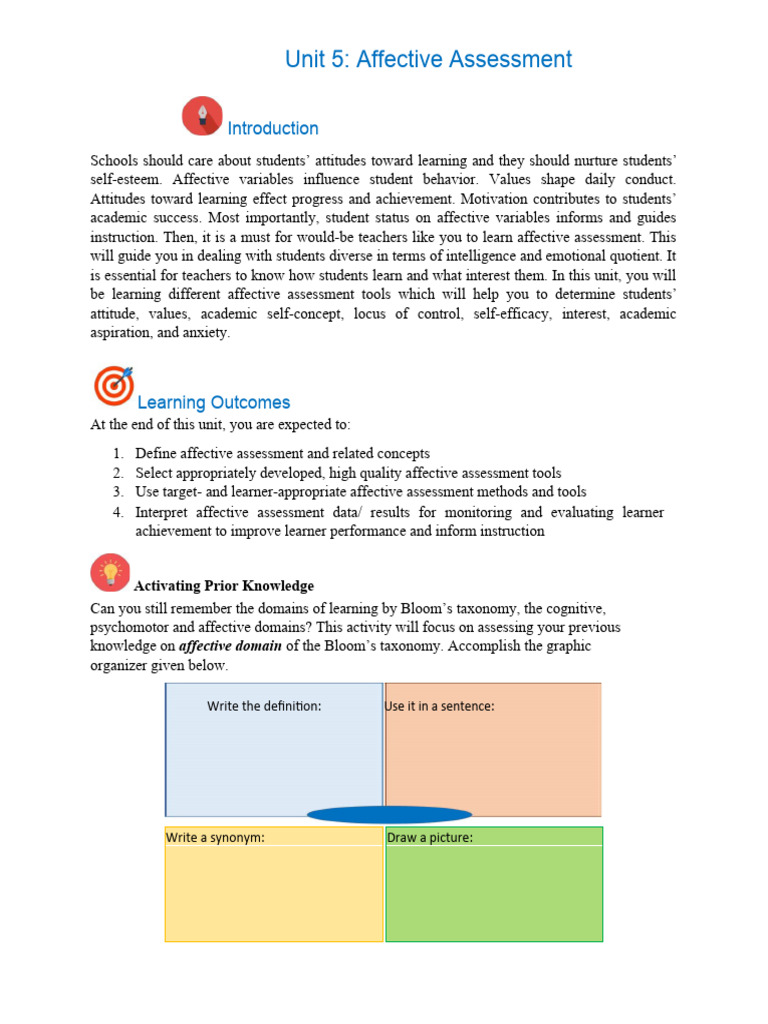 Affective Assessment | PDF | Attitude (Psychology) | Affect (Psychology)