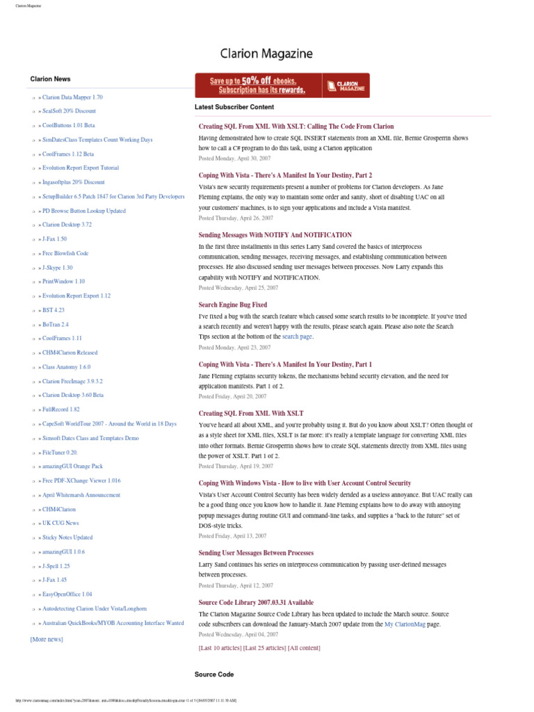 Clarion Devs: Latest Tools & Tips | PDF | Component Object Model | Xslt