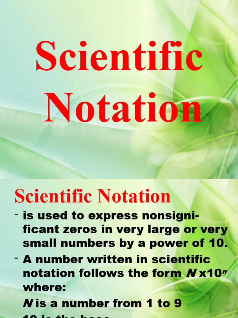 Understanding Scientific Notation | PDF | Numbers | Elementary Mathematics