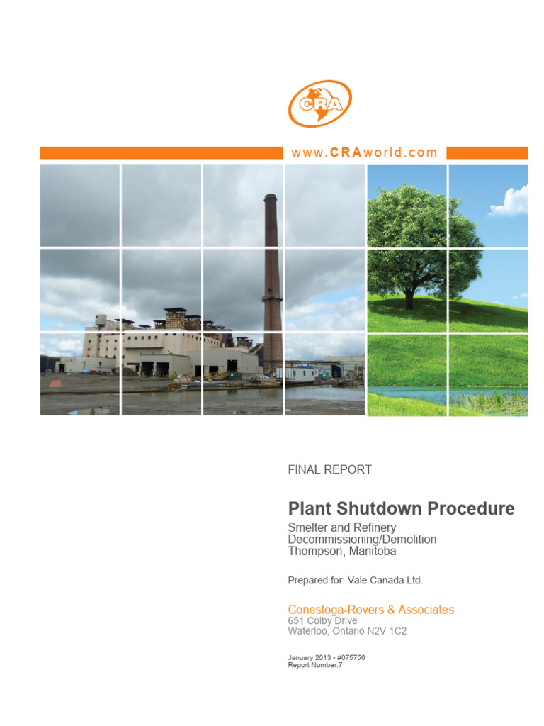 Plant Shutdown Procedure | PDF | Scrap | Recycling