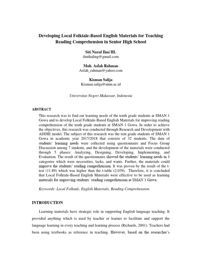 ARTICLE | PDF | Reading Comprehension | Learning