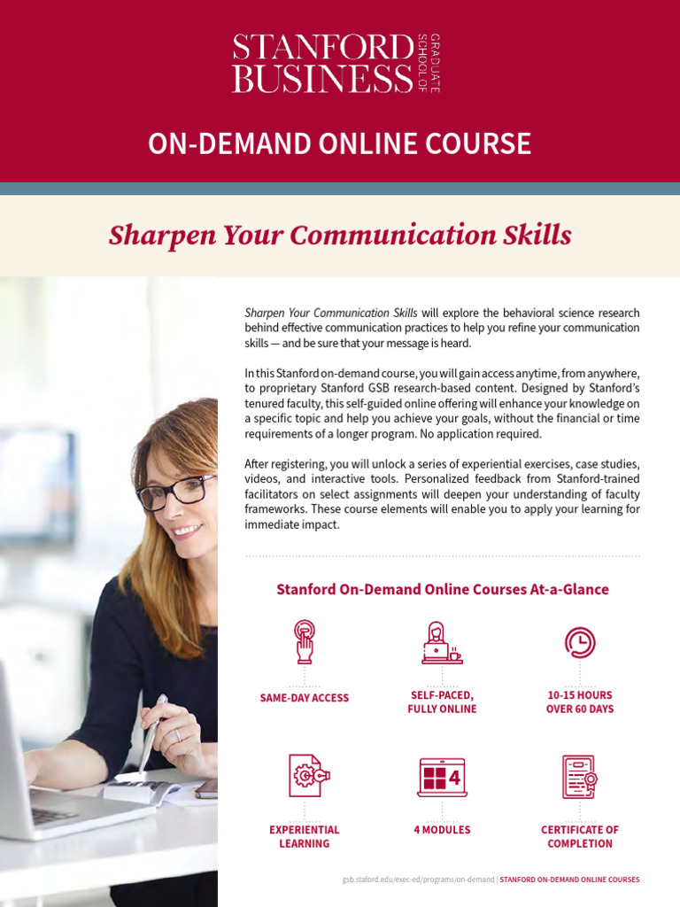 Stanford GSB Ee Brochure Sycs Web | PDF | Educational Technology | Communication