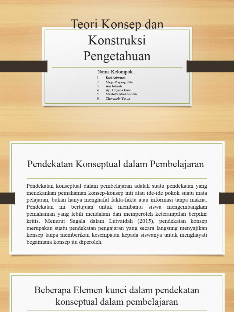 Teori Konsep Dan Konstruksi Pengetahuan | PDF