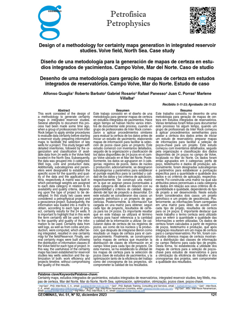 Design of A Methodology For Certainty Maps Generation in Integrated ...
