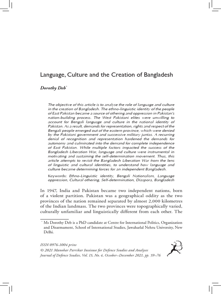 15 - 04 - Dorothy Deb | PDF | Bangladesh | Pakistan