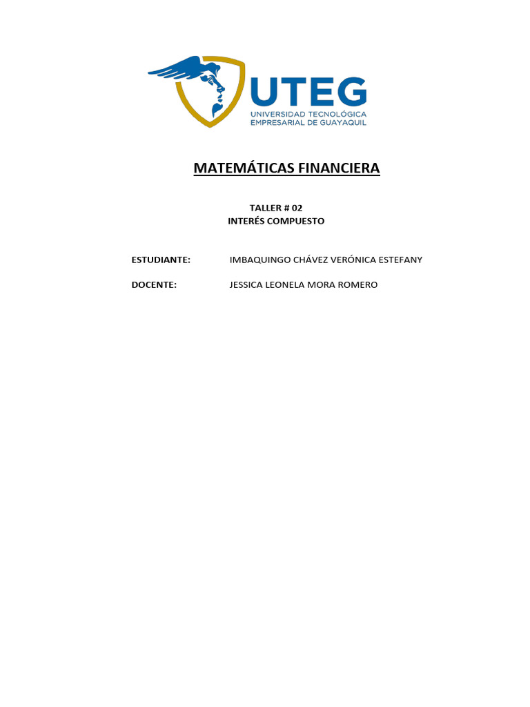 Matematica Financiera | PDF | Bancario | Ciencias económicas