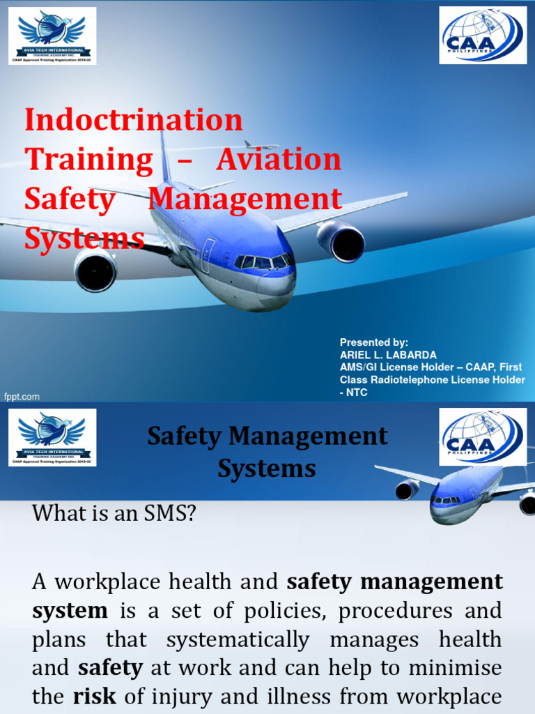 Indoctrination Training SMS | PDF | Safety | Federal Aviation ...