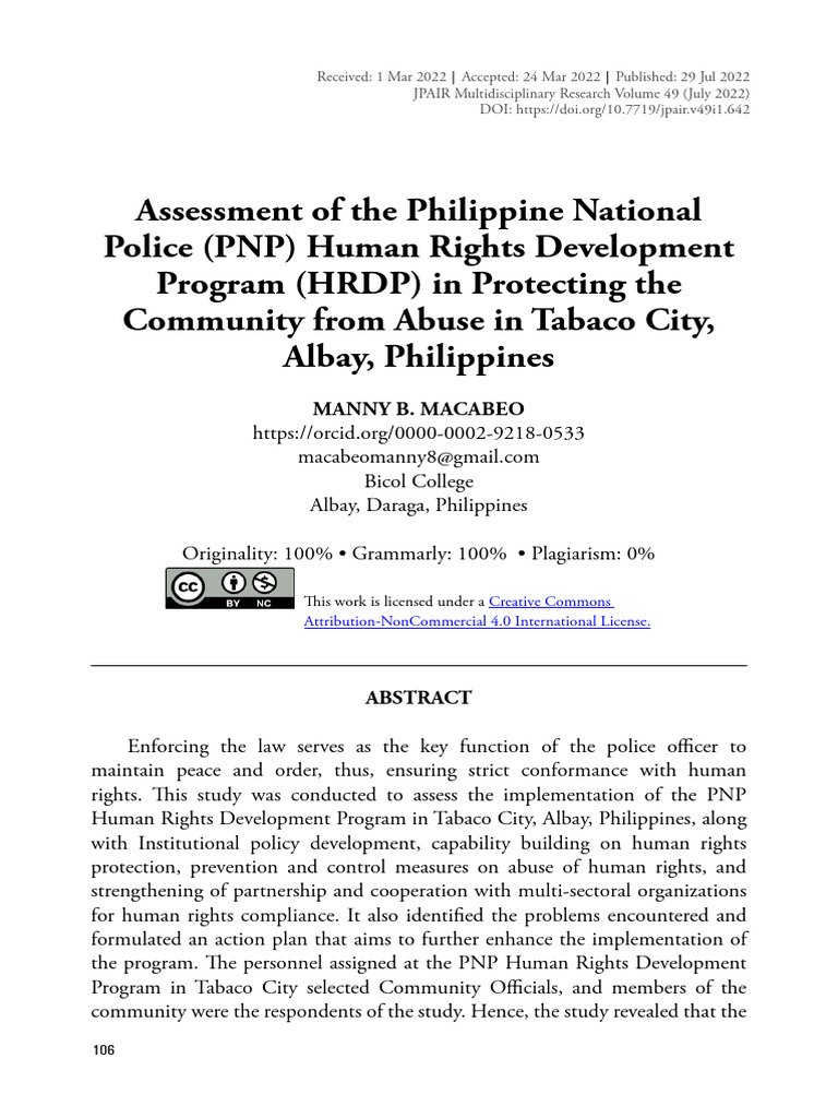 JPAIRVol 49 | PDF | Evaluation | Human Rights