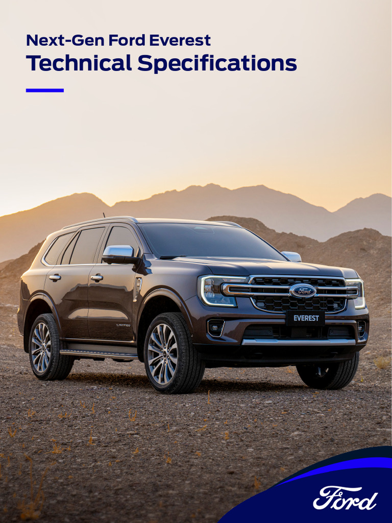 Next Gen Everest 2024 Specification EN | PDF | Four Wheel Drive | Airbag