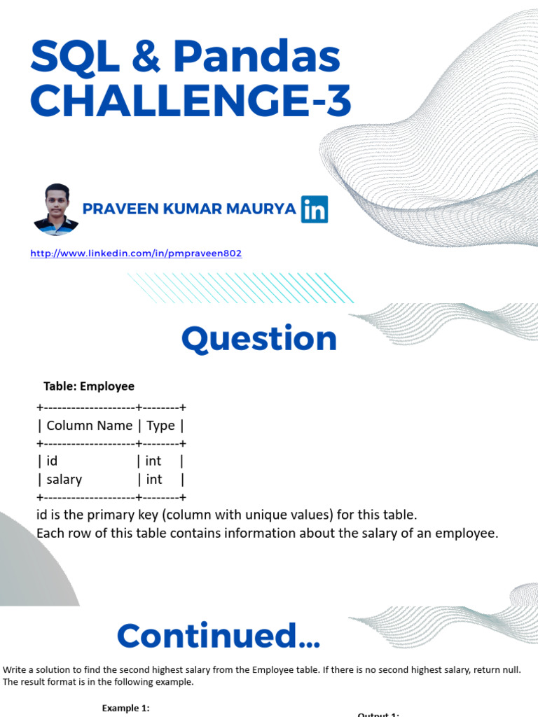 Sql And Pandas Challenge 3 Solution Pdf Computer Programming Information Science