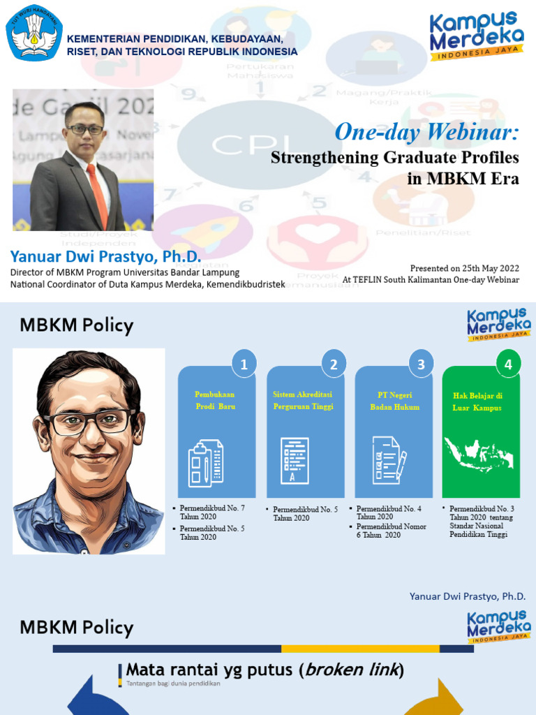Strengthening Graduate Profiles in MBKM Era - TEFLIN South Kalimantan Yanuar DP | PDF