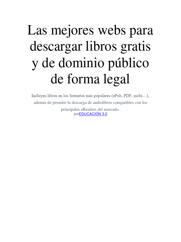 Las Mejores Webs | PDF | Libros | Red mundial