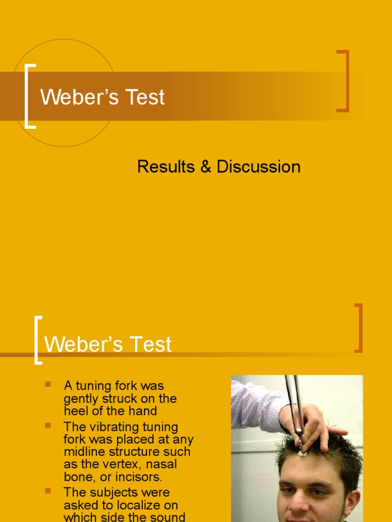 Weber's Test | Download Free PDF | Hearing | Hearing Loss