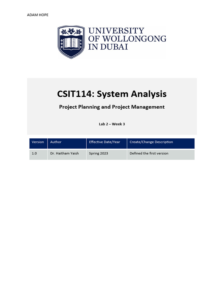 CSIT114: Lab 2 Guide | PDF | Software Development Process | Agile Software Development
