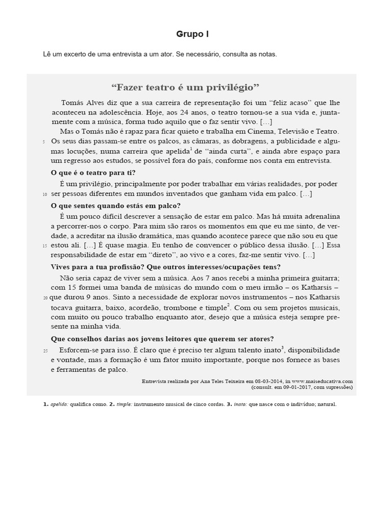 Teste Portugues 6 Ano Texto Dramatico Os Piratas | PDF | Teatro