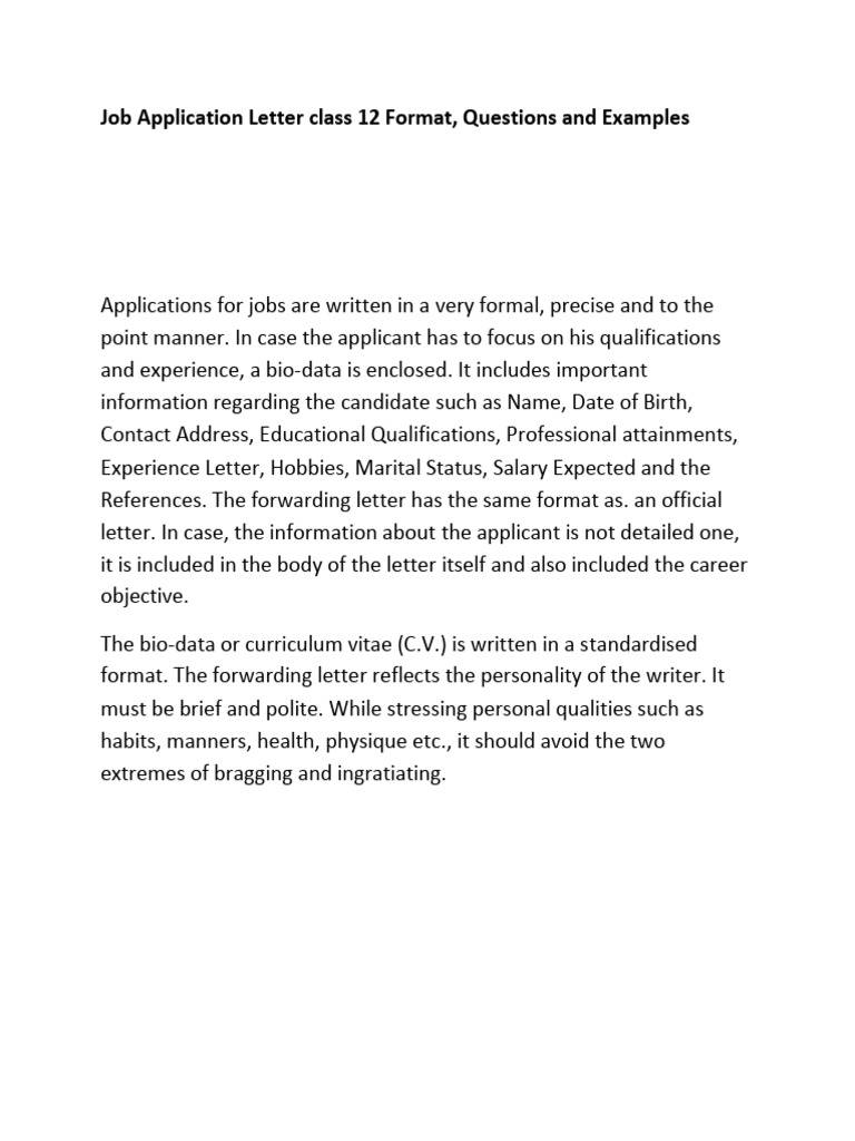 Job Application and Resume | PDF