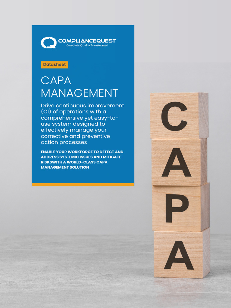 Capa Management | PDF | Enterprise Resource Planning | Risk