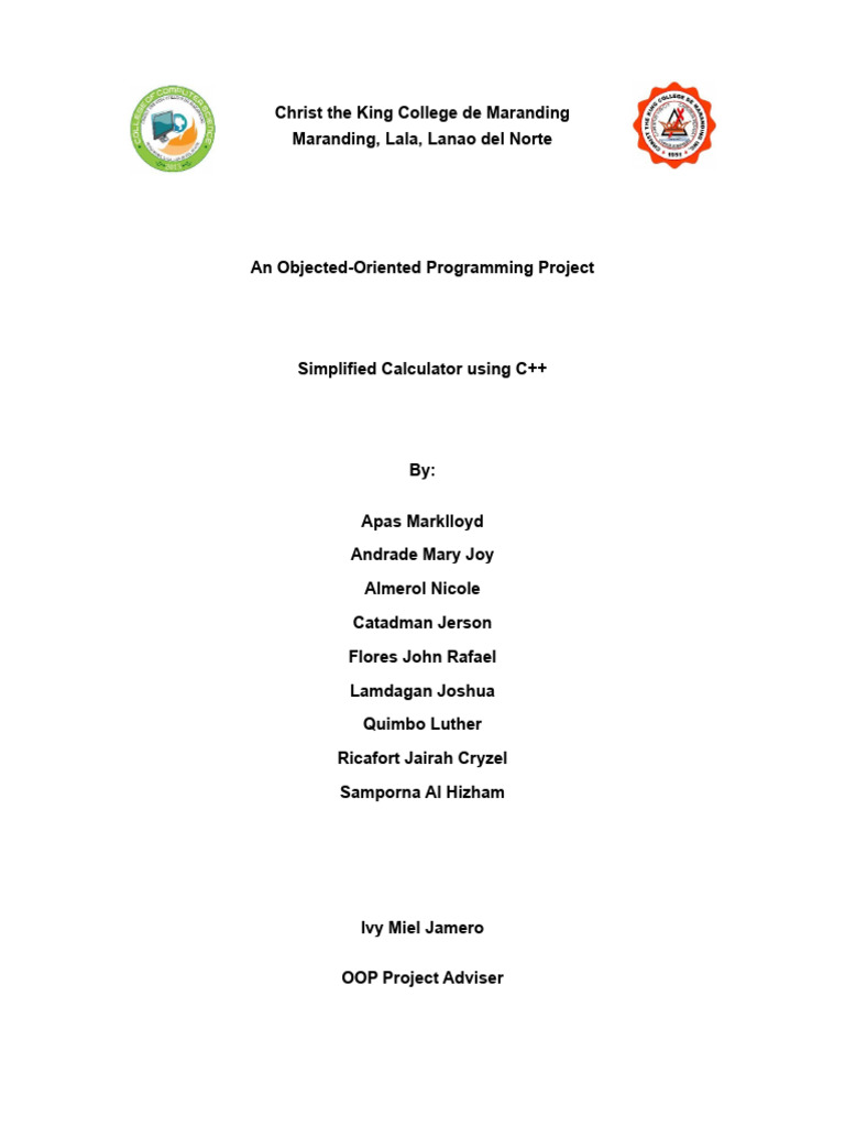 Introduction of C++ and Calculator | PDF | Computer Programming | Programming