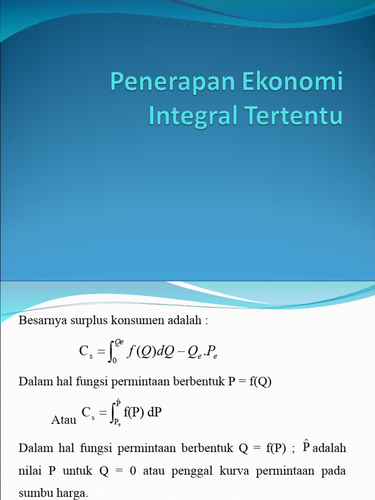Penerapan Integral Tertentu | PDF