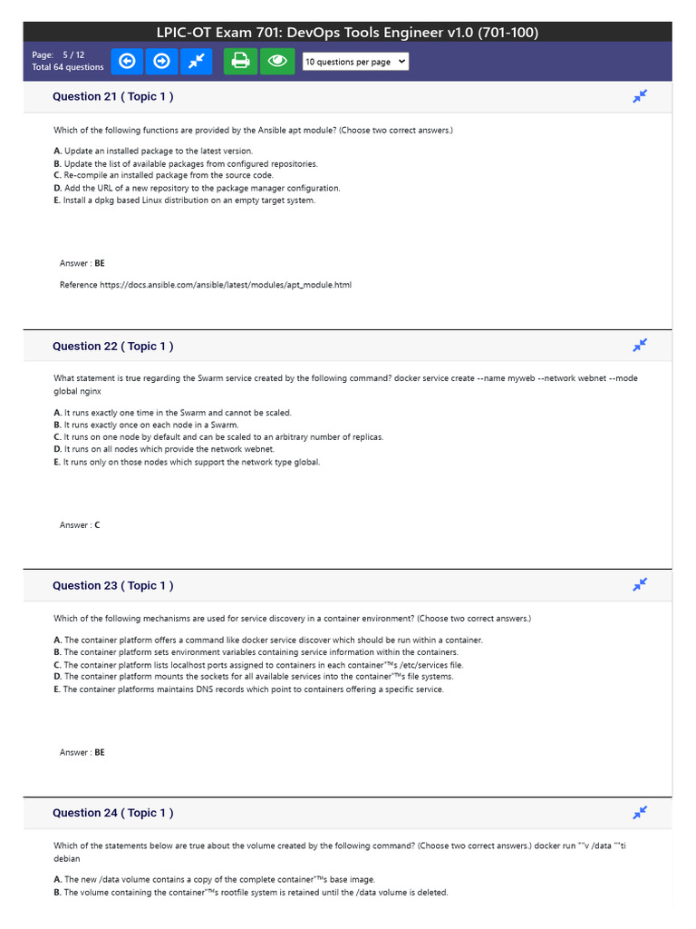 701-100 Exam Page5 - Free Questions and Answers | PDF | Software ...