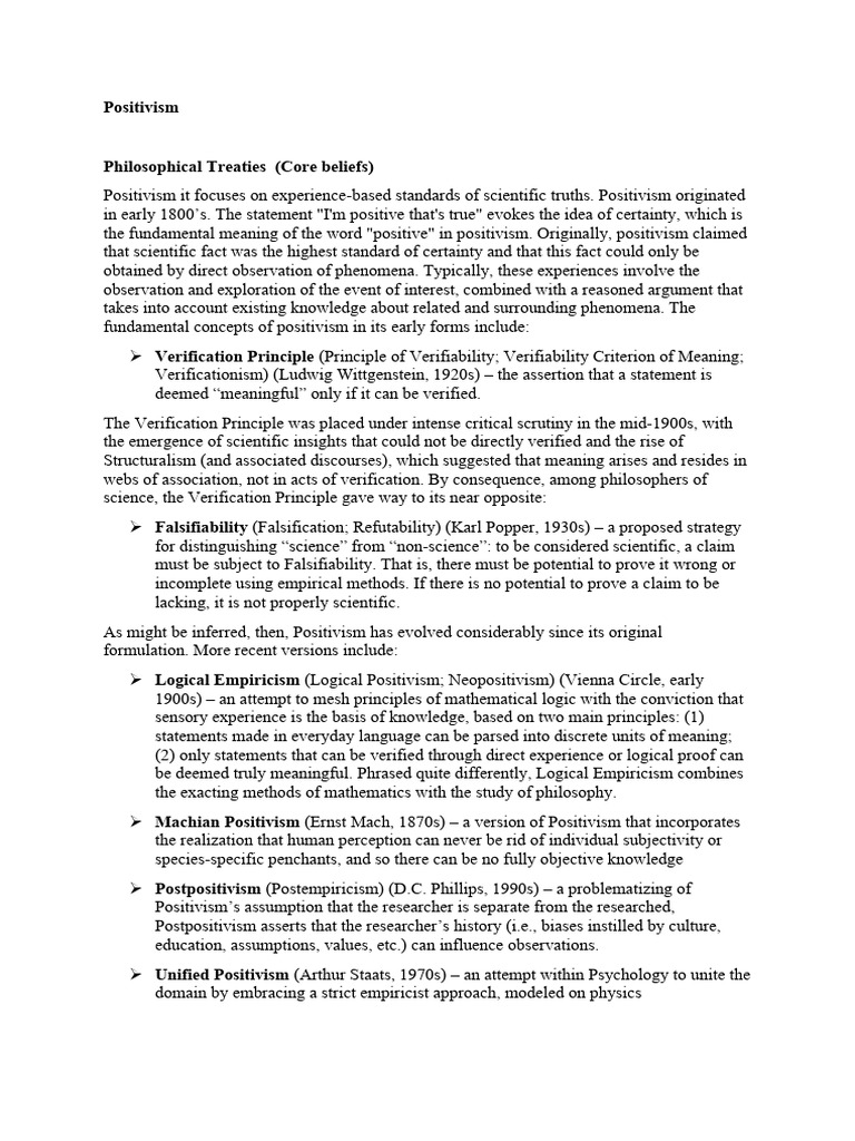 Group2 Positivism | PDF | Falsifiability | Science