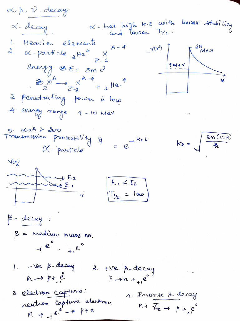 3 Types of Decay and Problems | PDF | Nuclear Physics | Nuclear Chemistry