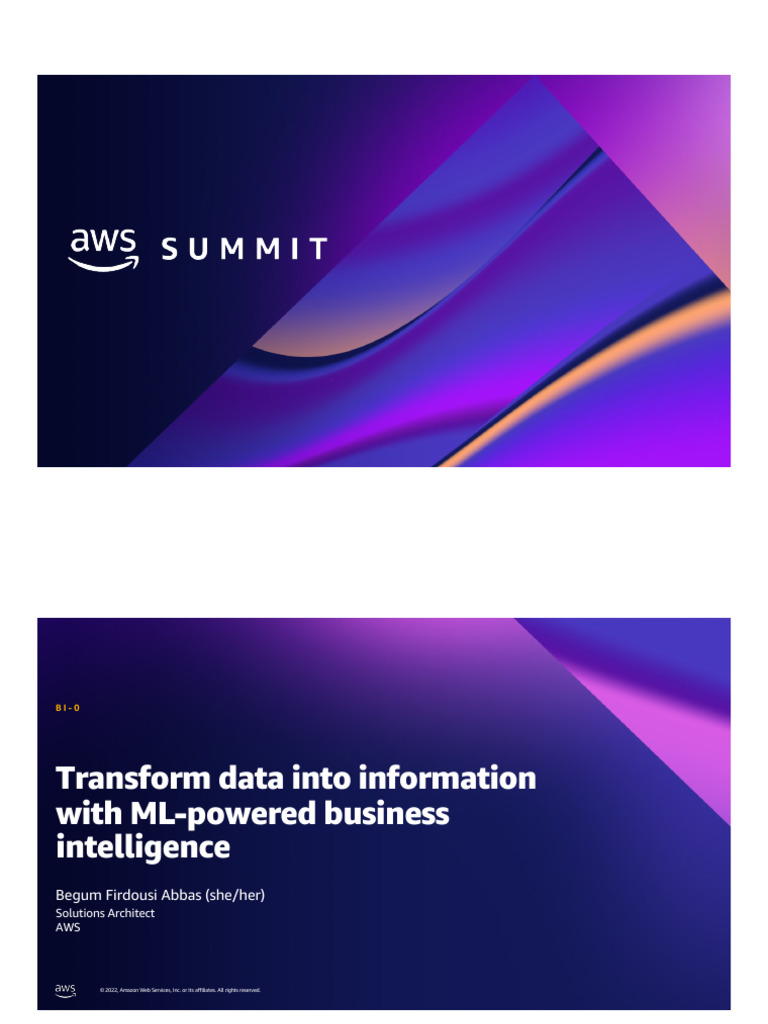 BI-01 EN Slides | PDF | Amazon Web Services | Analytics