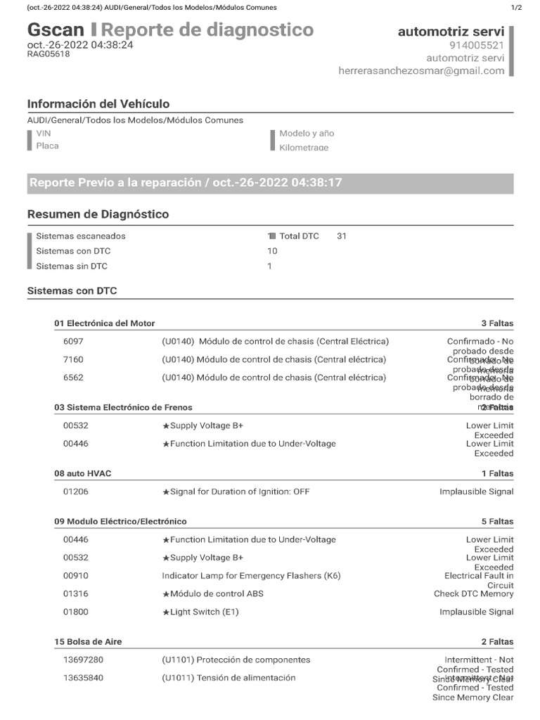 Módulos Comunes Audi 00532 | PDF | Negocios
