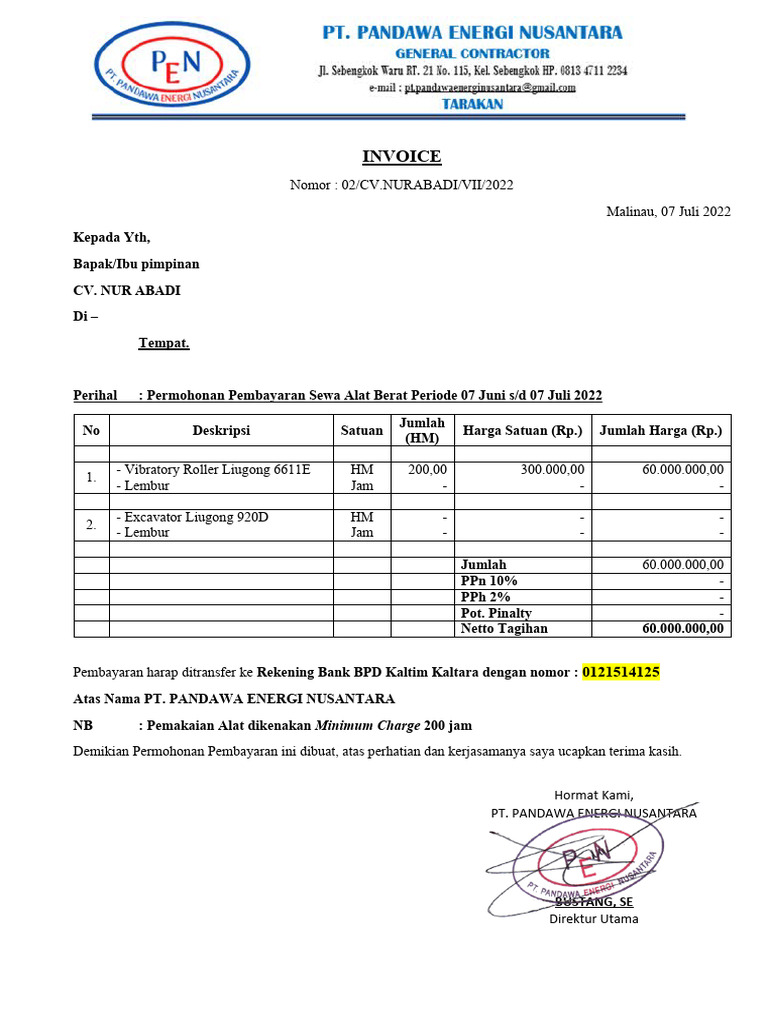 Contoh Invoice | PDF