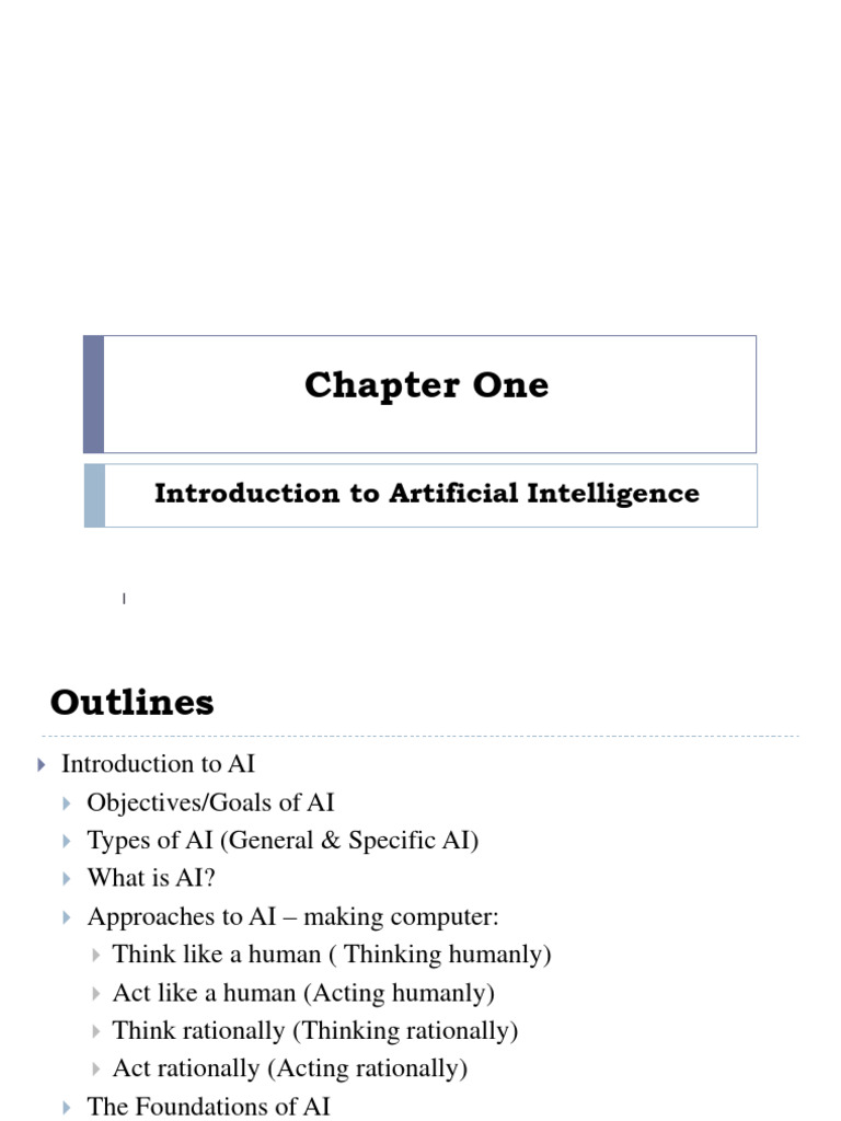 Chapter 1 - Introdution To AI | PDF | Artificial Intelligence ...