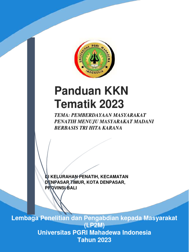 Buku Panduan KKN Tematik 2023 | PDF Buku Panduan KKN Tematik 2023 | PDF
