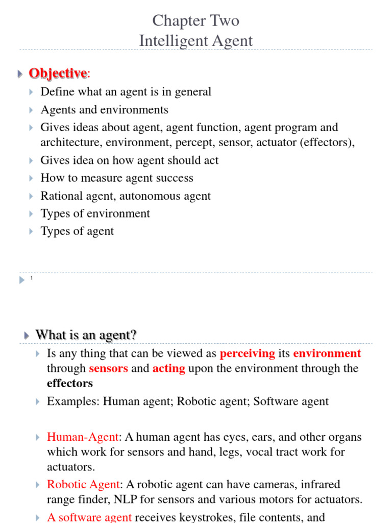 Chapter 2 - Intelligent Agent | PDF