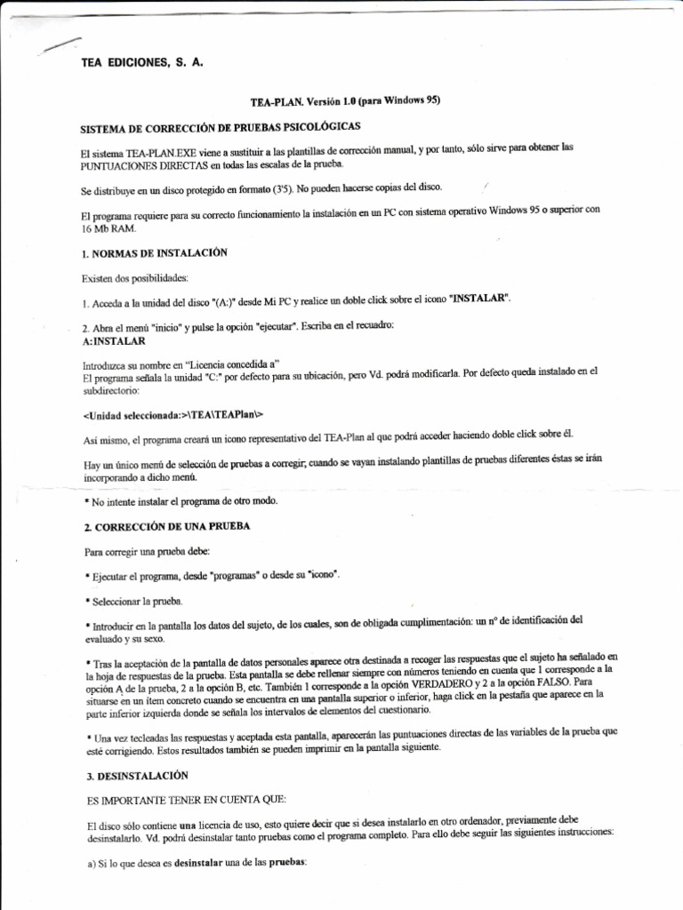 Cuestionario BFQ - Manual Programa | PDF | Programa de computadora | Programación