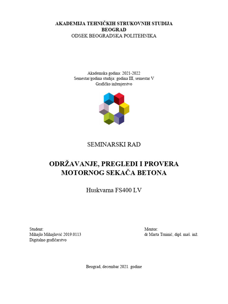 Primer Seminarskog Rada - 1 | PDF