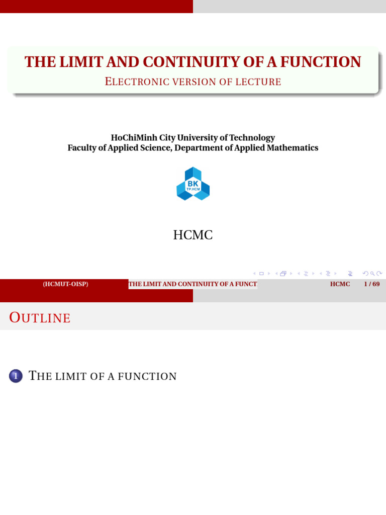 Limit Continuity Handout | Download Free PDF | Continuous Function | Limit (Mathematics)