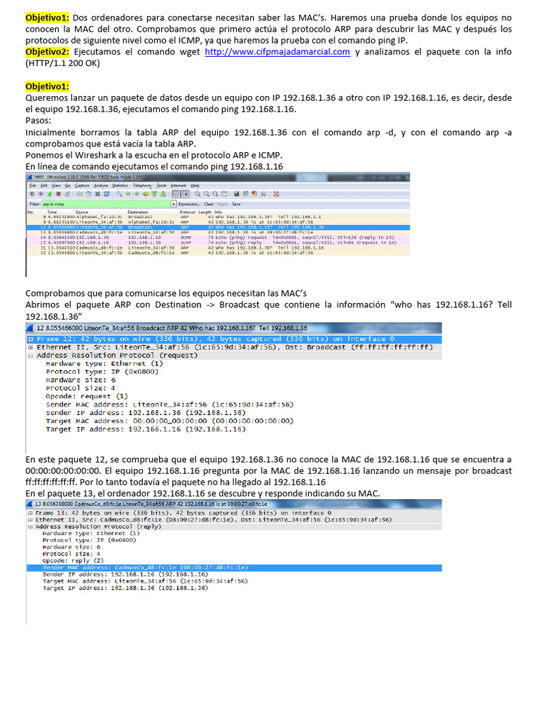 Protocolo Arp Icmp HTTP | PDF | Computadoras
