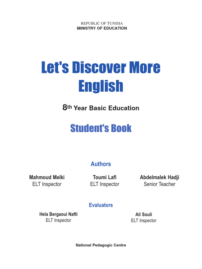 Let's Discover More English - Student's Book - 8th Year Basic Education ...