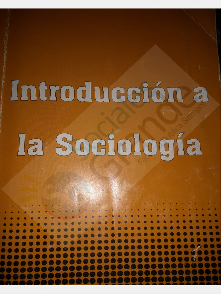 Libro Introduccion A La Sociologia | PDF