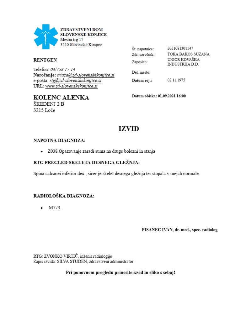 Ambulantni Izvid | PDF