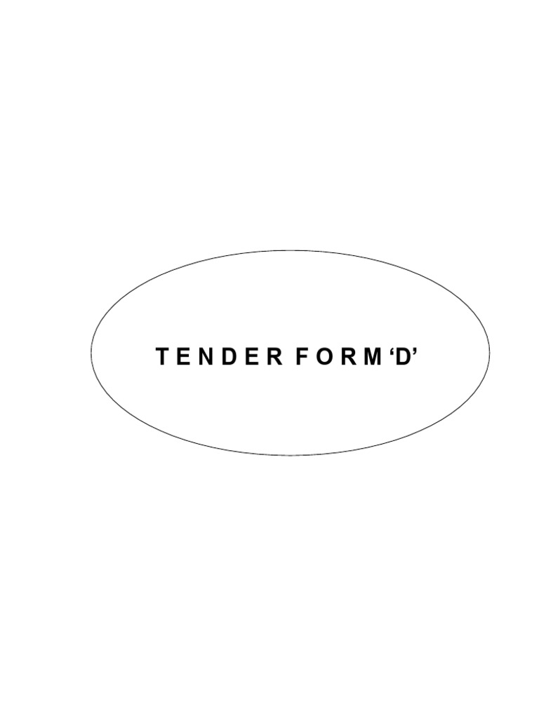 D Tender Form | PDF | Employment | Insurance