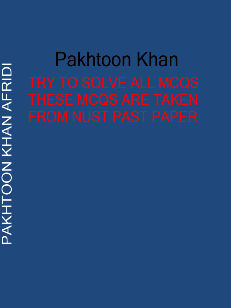 Physics Chapter Wise Mcqs | PDF | Pashtuns | Physics