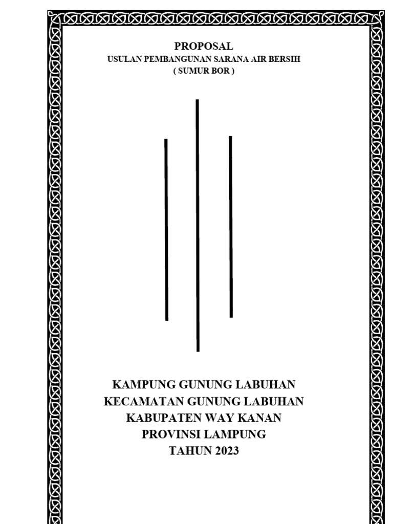 Proposal Sumur Bor Bank Bi 2023 | PDF