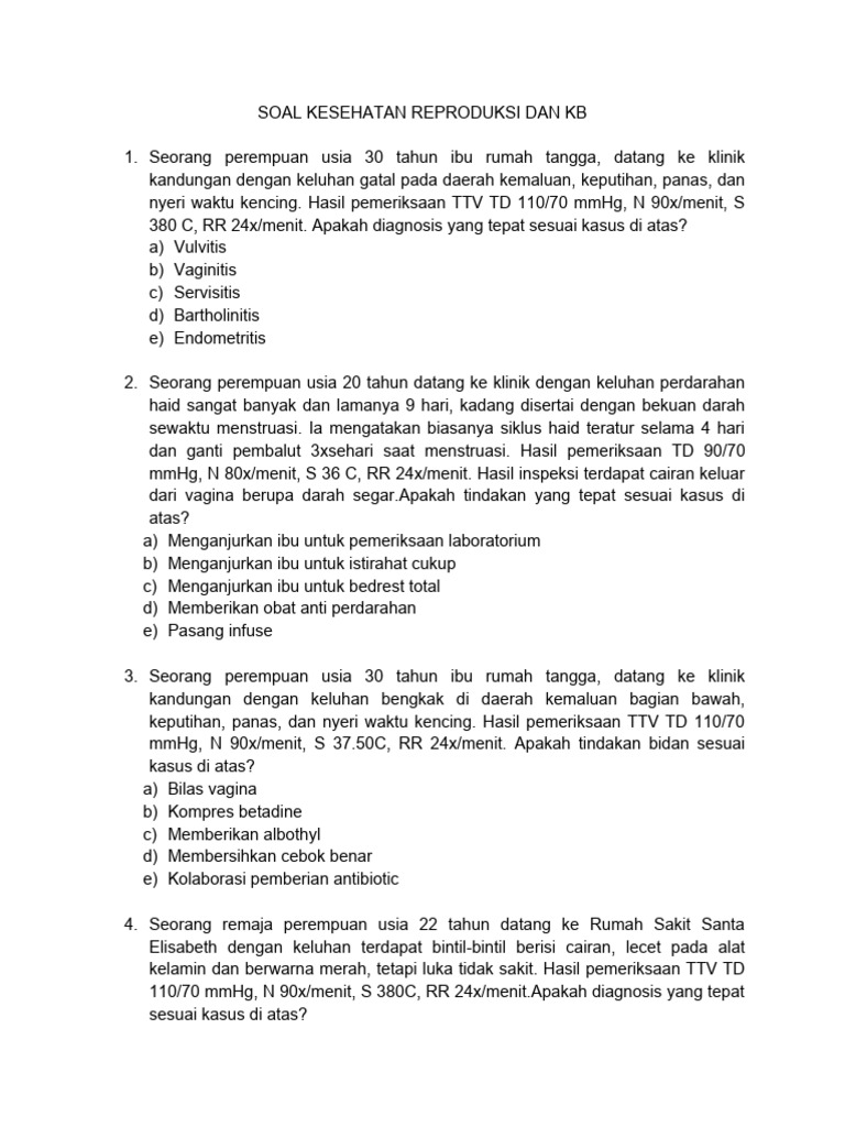 Soal Ukom Kespro KB 1 | PDF