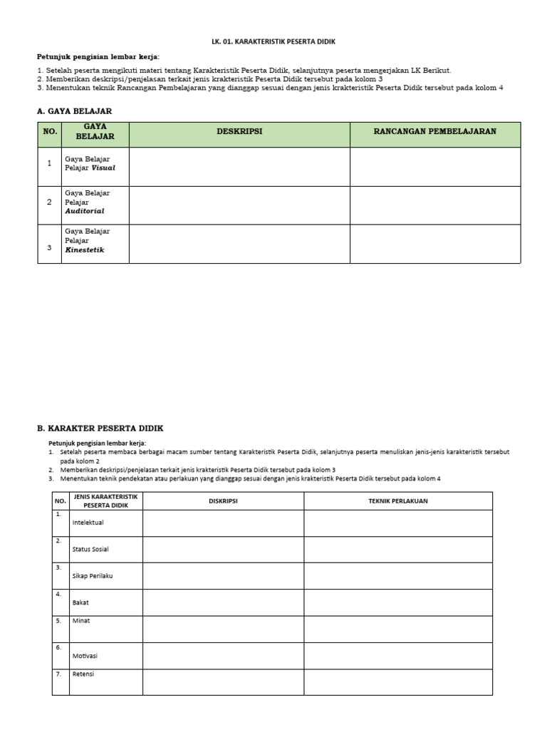LK 02. Karakteristik PD & Asesmen Awal | PDF